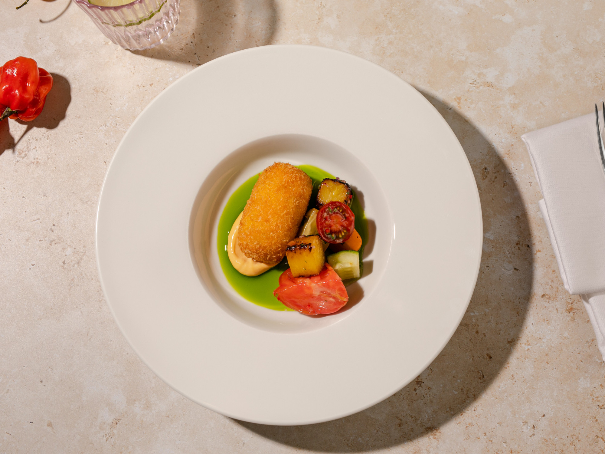 Ackee And Salt Fish Cake (Salt Cod) Scotch Bonnet Aioli Pineapple And ...