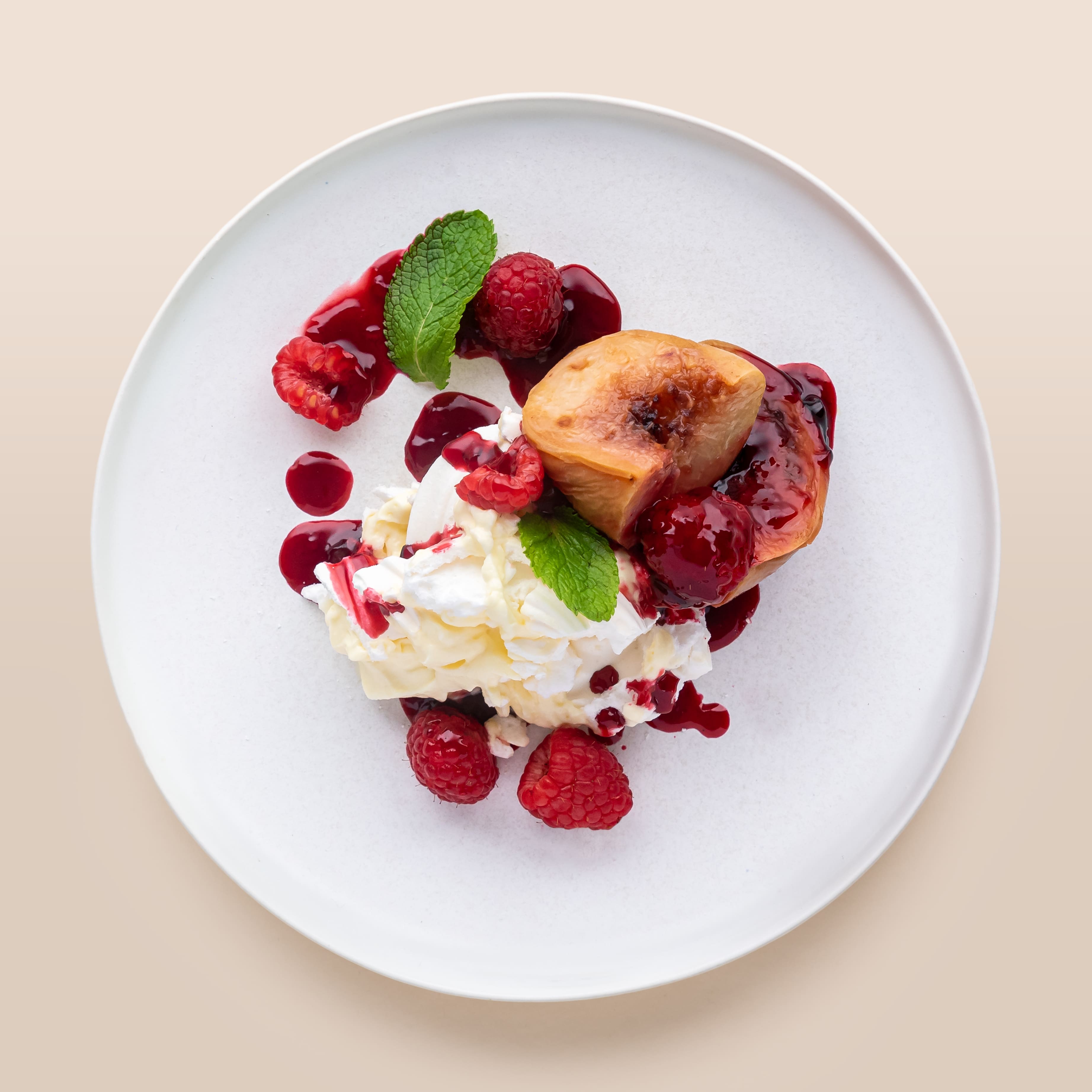 Peach & Raspberry Melba-Mess With Chantilly Cream (V) Recipe - yhangry