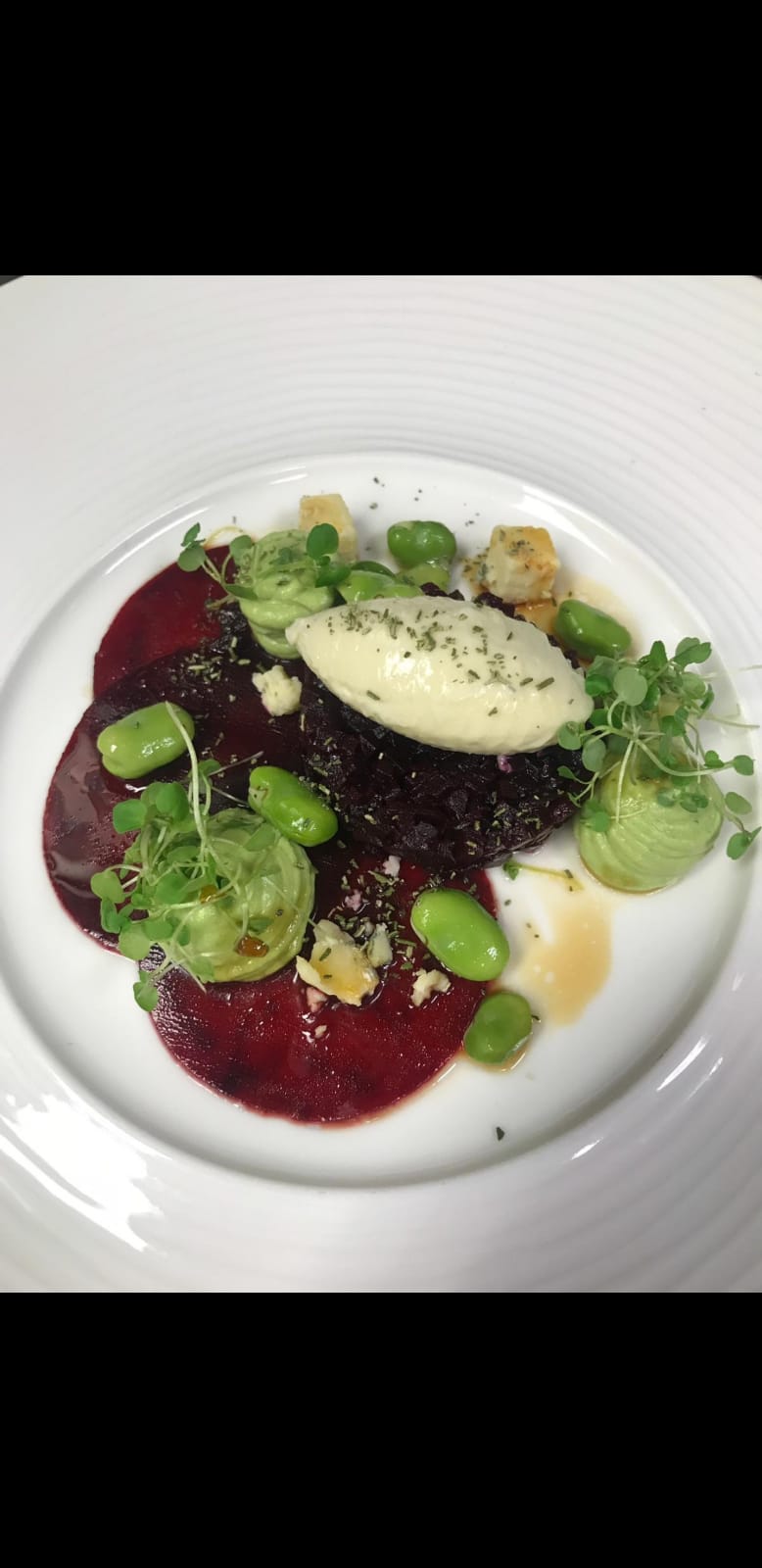Carpaccio Of Beetroot, Beetroot Tartare With Cashel Blue Cheese Mousse ...