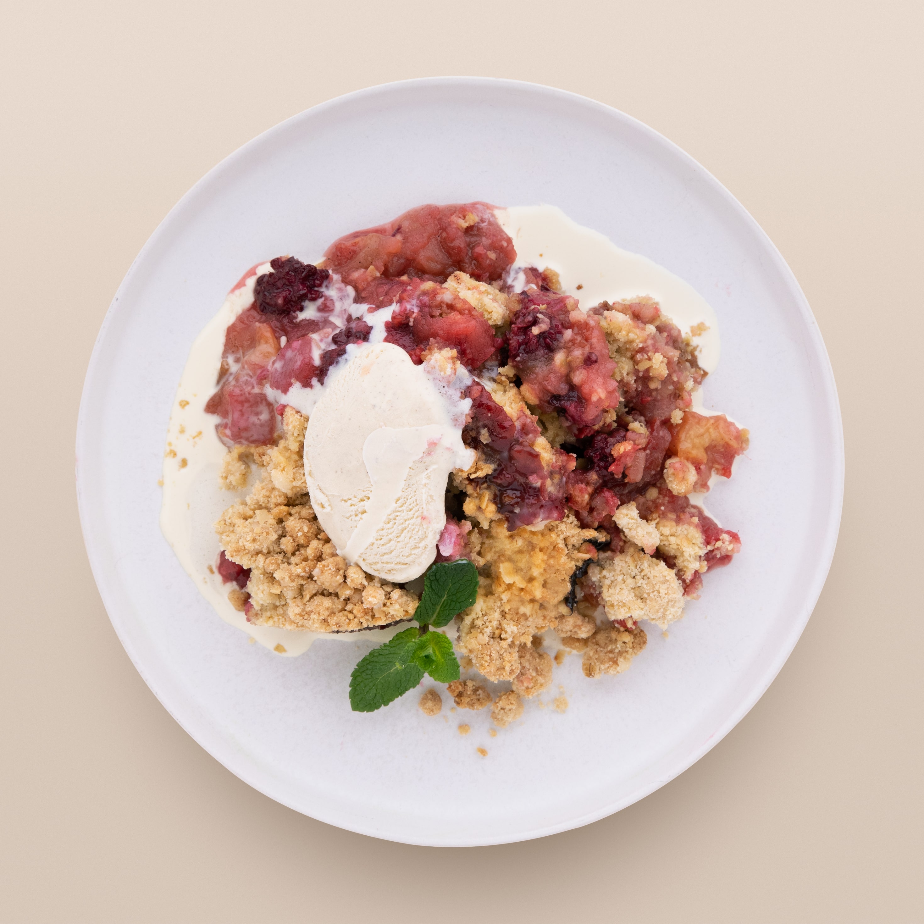 Seasonal Fruit Crumble With Vegan Ice Cream Recipe - yhangry