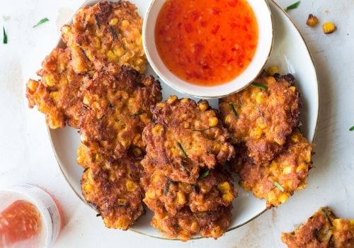 Thai Corn Fritters With Sweet Chilli Dip Recipe - yhangry